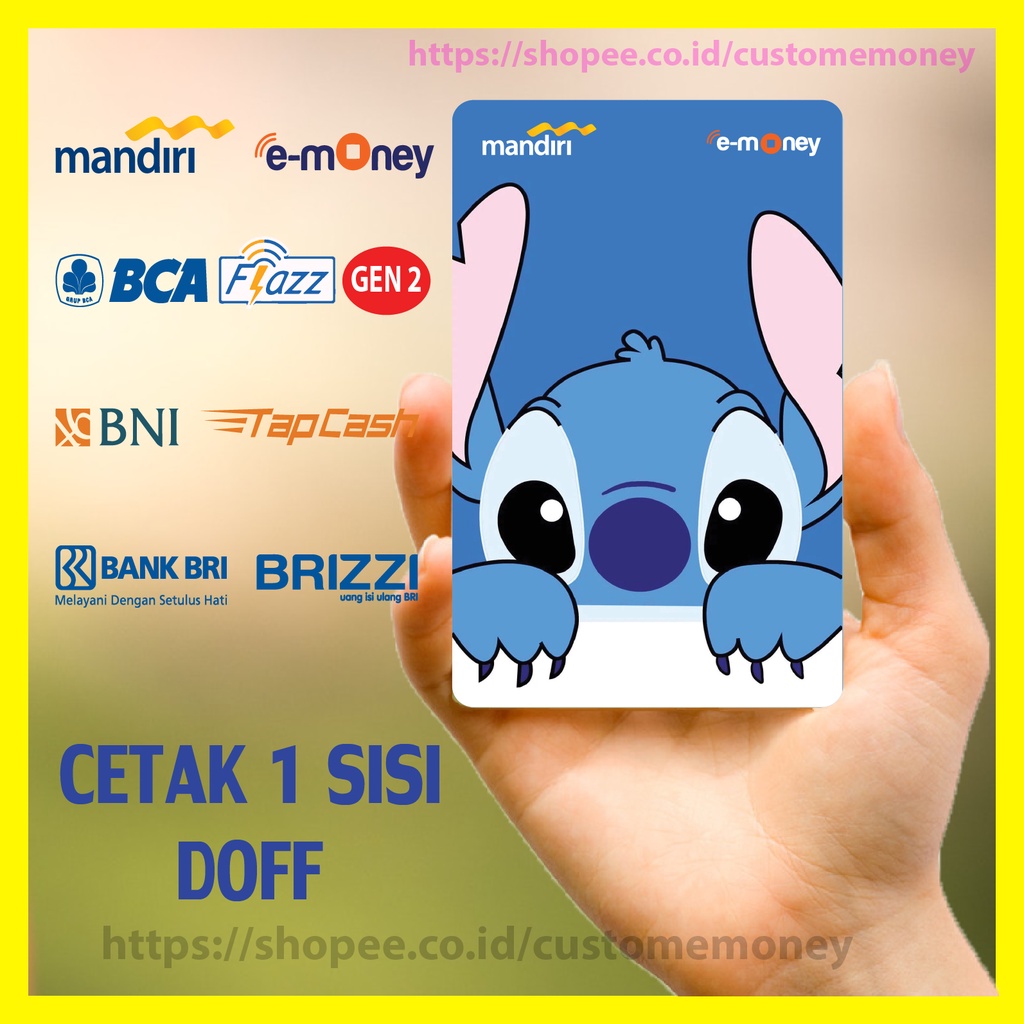 Jual KARTU EMONEY ANIME STITCH FACE LUCU ETOLL E-MONEY MANDIRI FLAZZ ...