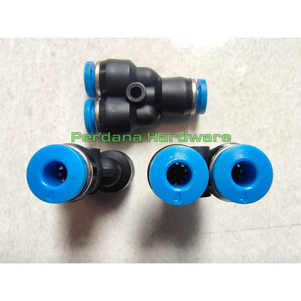 Jual Y Union Connector Fitting Pneumatic PY 4mm Fitting Angin PY 4mm ...