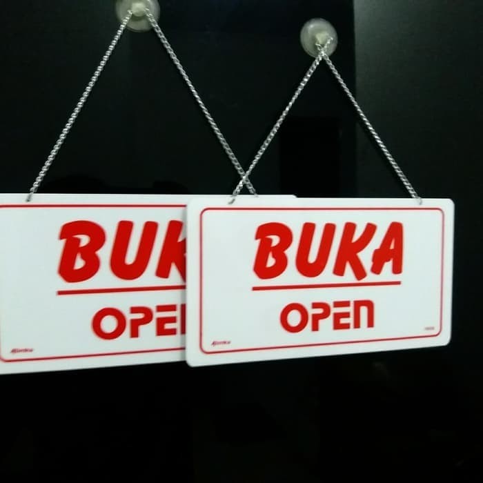 Jual SIGN LABEL BUKA TUTUP SIGN BOARD ACRYLIC OPEN CLOSE Keren | Shopee ...