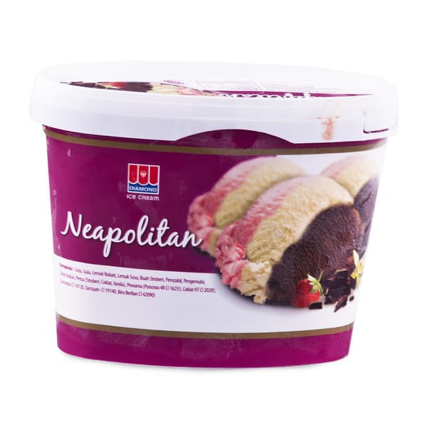 Jual Diamond Es Krim Neapolitan 700gr | Shopee Indonesia