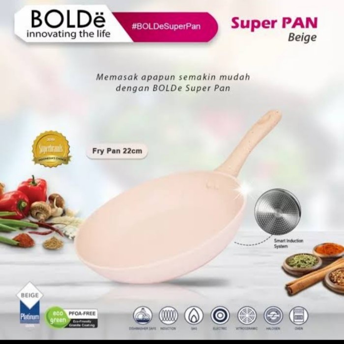 Jual Bolde super pan frypan granite coating penggorengan 22 cm ...