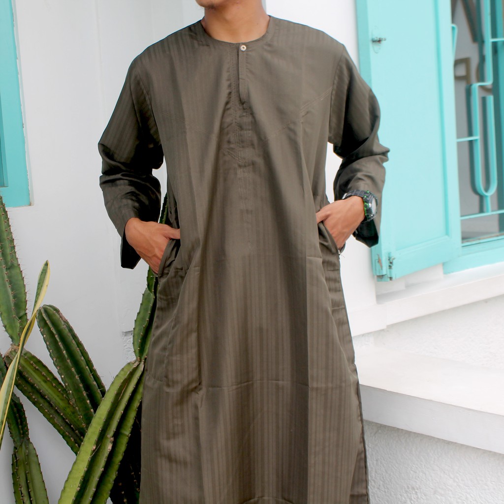Jual [TERACOTTA] Jubah Pria Dewasa dan Remaja - Jubah Yaman Dobby ...