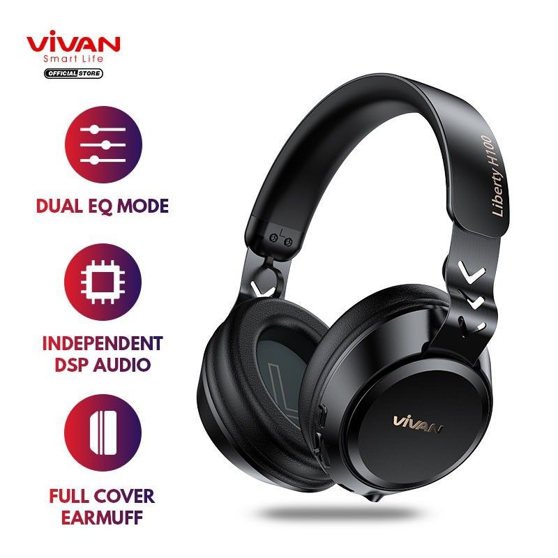 Jual Vivan Liberty H100 H200 Headphone Headset Bluetooth Vivan Liberty ...