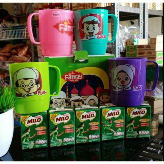 Jual Paket 5 milo + 4 mug family cantik | Shopee Indonesia
