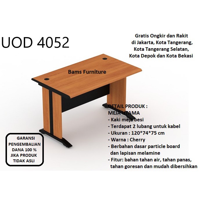 Jual meja kerja meja kantor meja utama merek uno UOD4052 di jamin ori ...