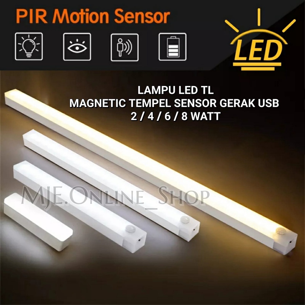 Jual LAMPU LED TL SENSOR GERAK USB MAGNETIC TEMPEL SMARTLAMP DINDING ...