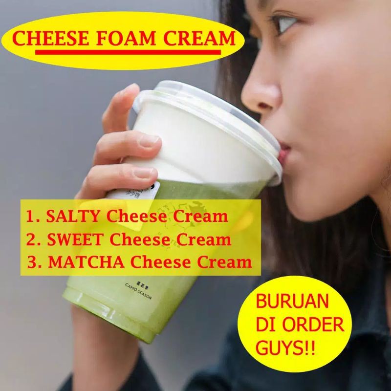 Jual cheese cream super minuman kekinian 1kg ada 2 varian | Shopee ...