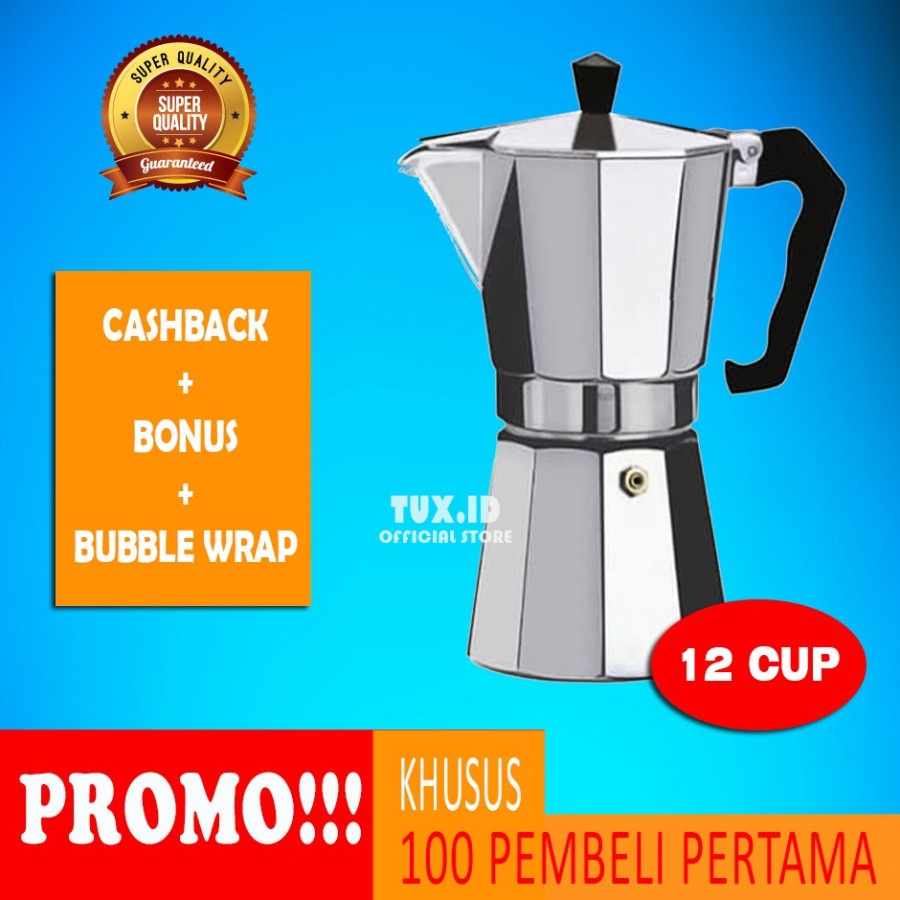 Jual MOKAPOT Moka Pot 12 Cup 600ml Moca Pot Kopi Espresso Peralatan ...