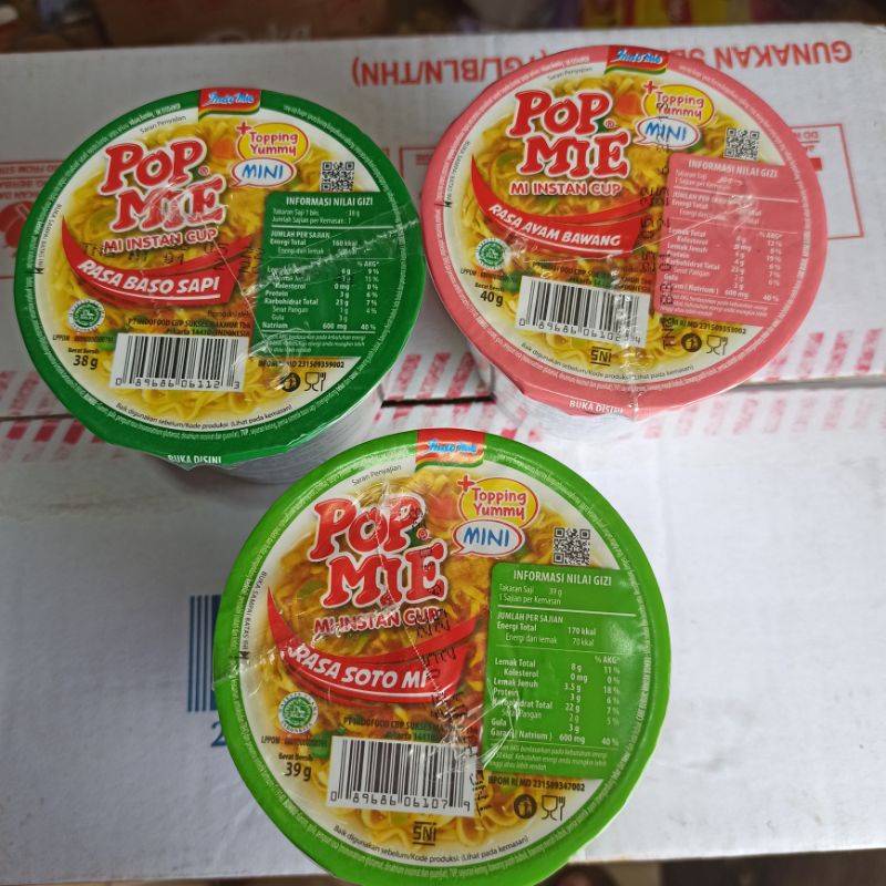 Jual Pop Mie Mini Mi Instan Cup Rasa Baso Soto Mi Ayam Bawang | Shopee ...
