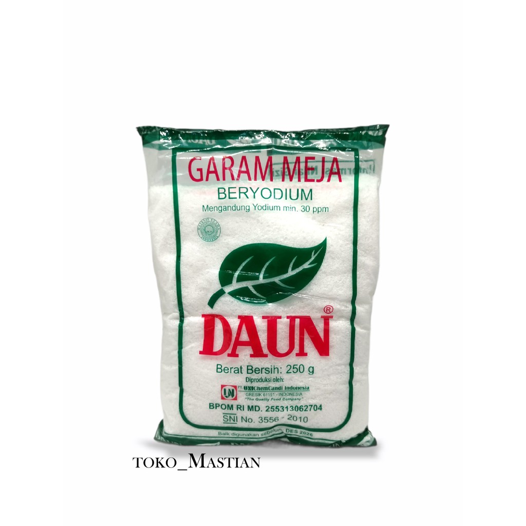 Jual Garam yodium cap daun 250 g | Shopee Indonesia