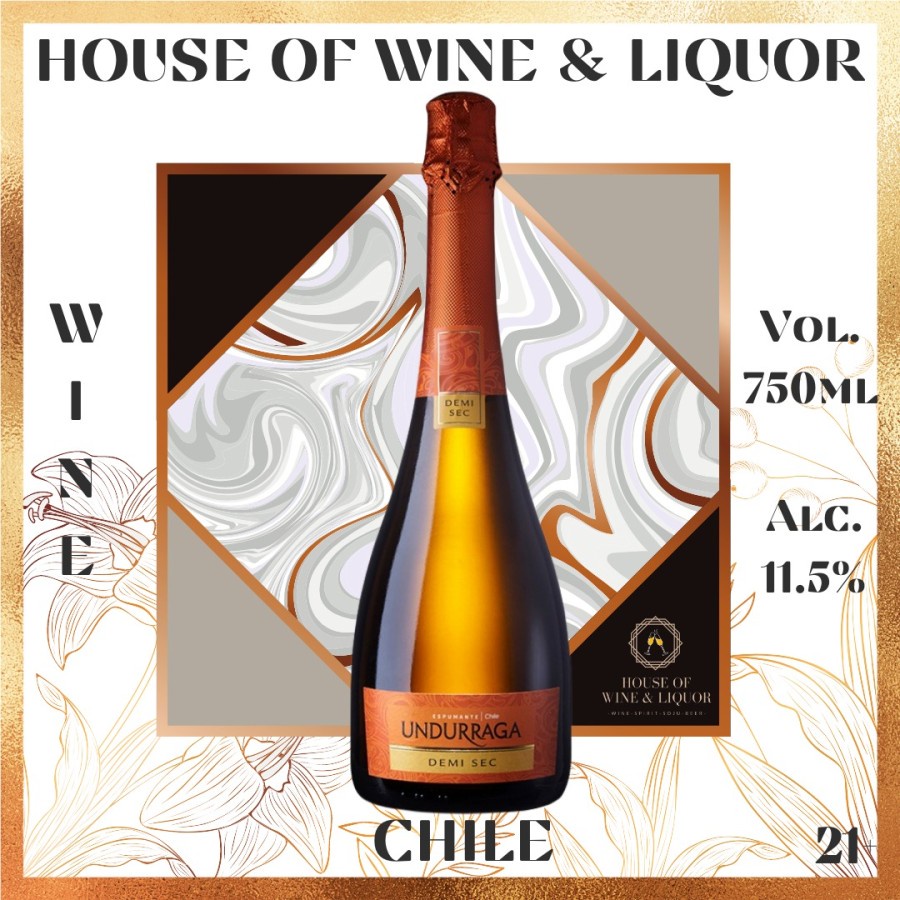 Jual Undurraga Demi Sec 750 ML ( Sparkling Wine ) | Shopee Indonesia