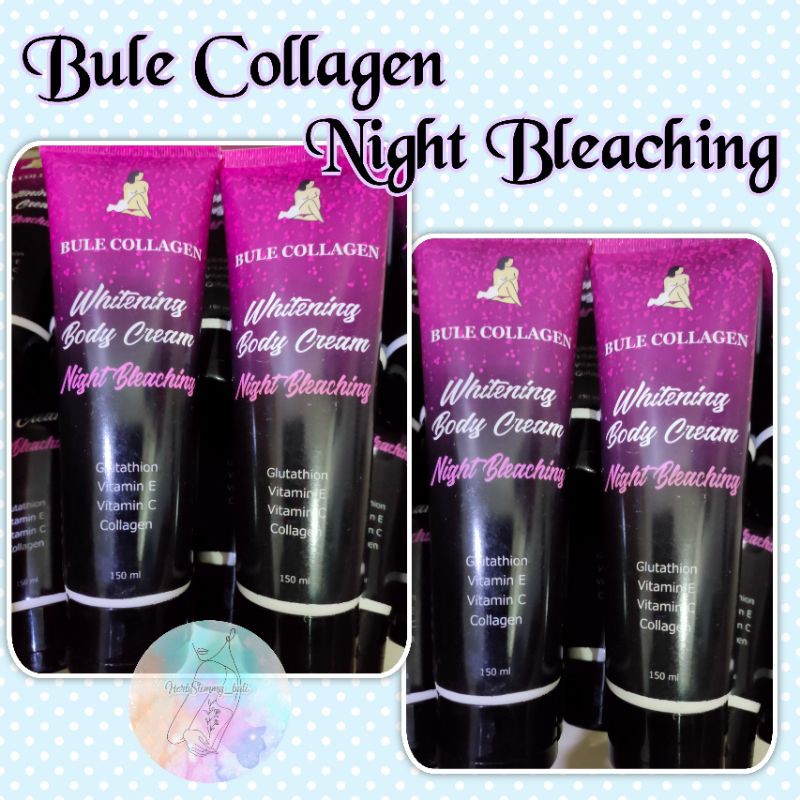 Jual NEW PACKAGING LOTION BLEACHING WHITENING CREAM BULE COLLAGEN ...