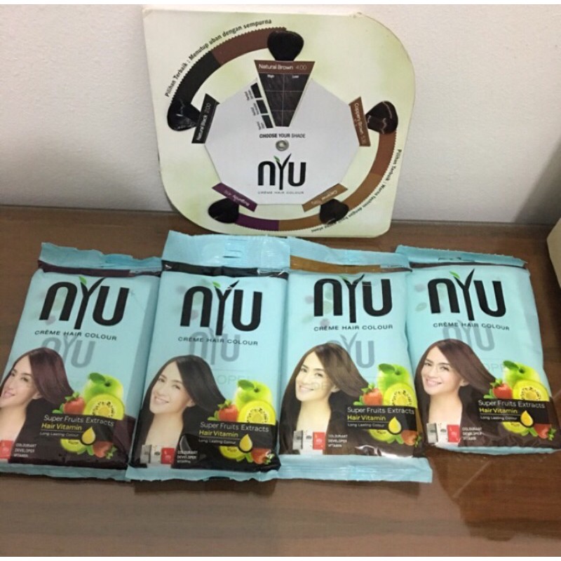 Jual NYU HAIR COLOUR SACHET/ NYU PEWARNA RAMBUT SACHET | Shopee Indonesia