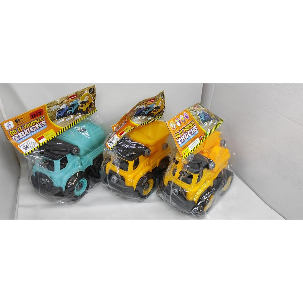 Jual Mainan Anak DIY Assemble Truck Truk Rakit Konstruksi Dump Truck ...