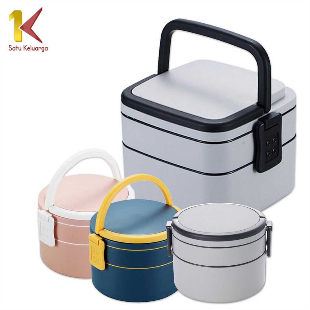 Jual Satu Keluarga Kotak Makan 2 Tingkat C478 Tempat Bekal Makan Double Layer Food Grade Lunch ...
