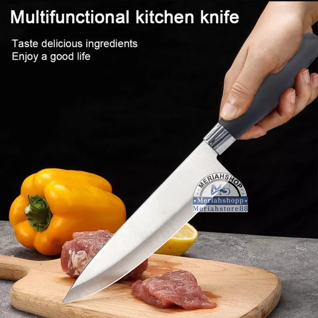 Jual Pisau Dapur Premium Chef's Knife 8 inch Pisau Sayur Daging Tajam ...
