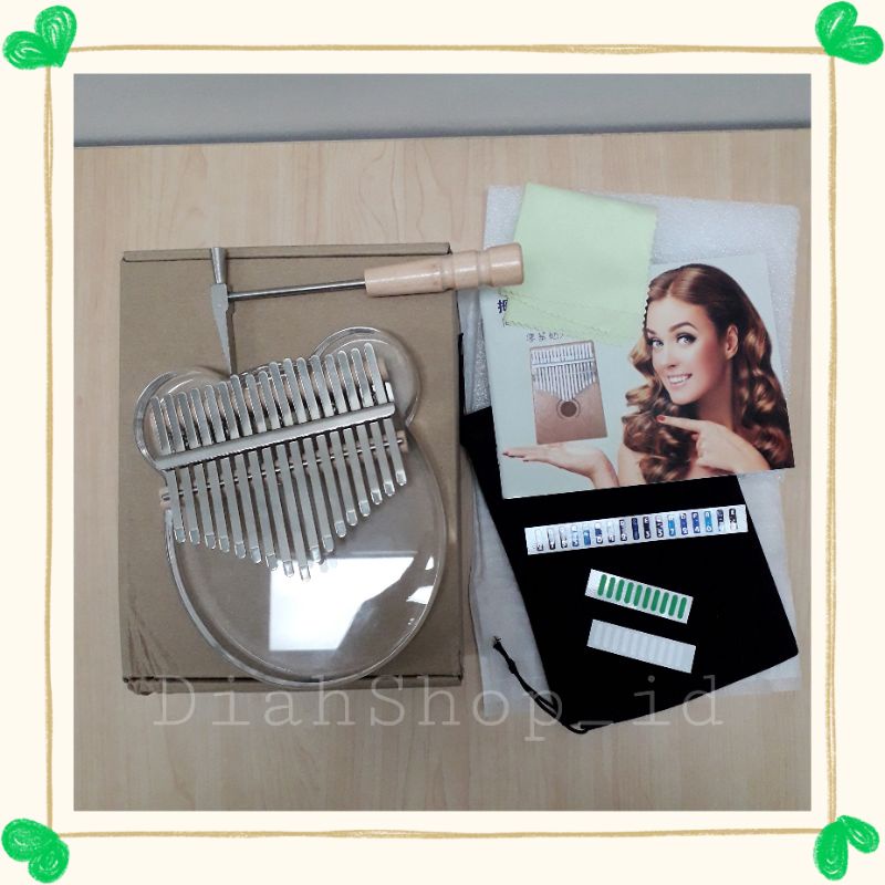 Jual Alat Musik Kalimba Acrylic Cega Thumb Piano Musical Toys 17 Key ...