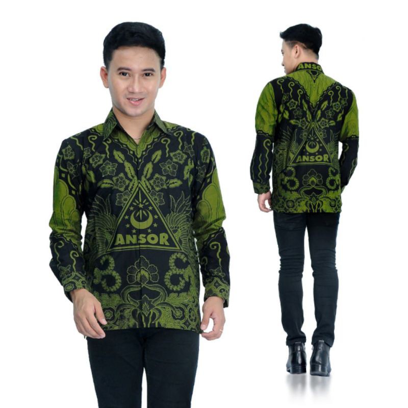 Jual BSWART Batik Ansor Batik NU satu abad Batik Banser Kemeja Banser ...