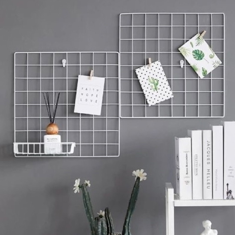Jual Segi Putih 35x35 Hiasan Dinding Grid Ram, Hiasan Dinding Aesthetic ...