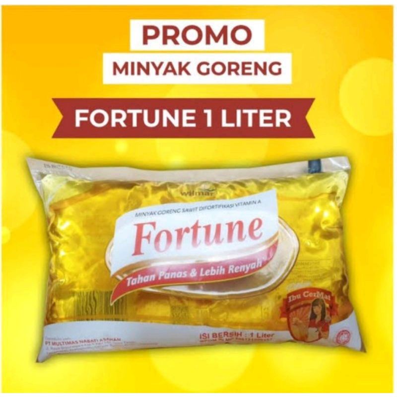 Jual FORTUNE Minyak Goreng Kelapa Sawit Kemasan Bantal Isi 1 Liter ...