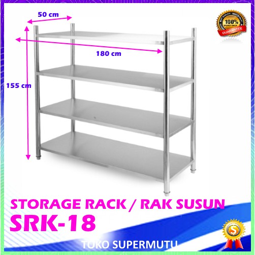 Jual Rak Susun Rak Barang Stainless SRK-18 Storage Rack | Shopee Indonesia