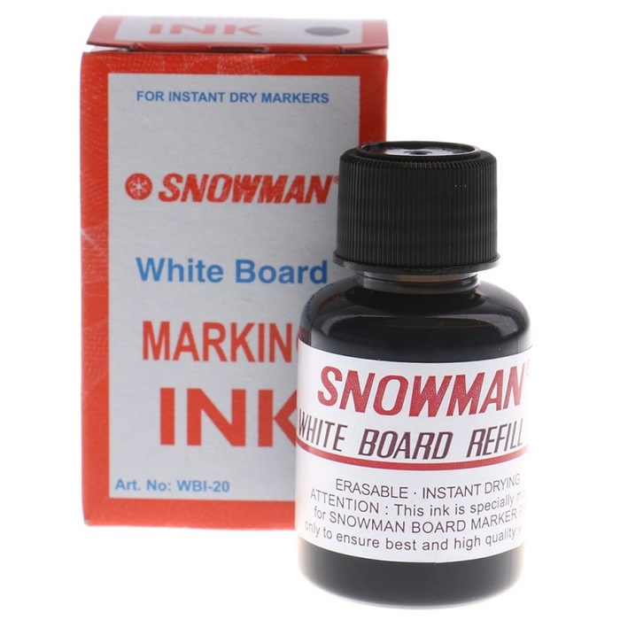 Jual Tinta Spidol Snowman Marking Ink Warna Hitam | Shopee Indonesia