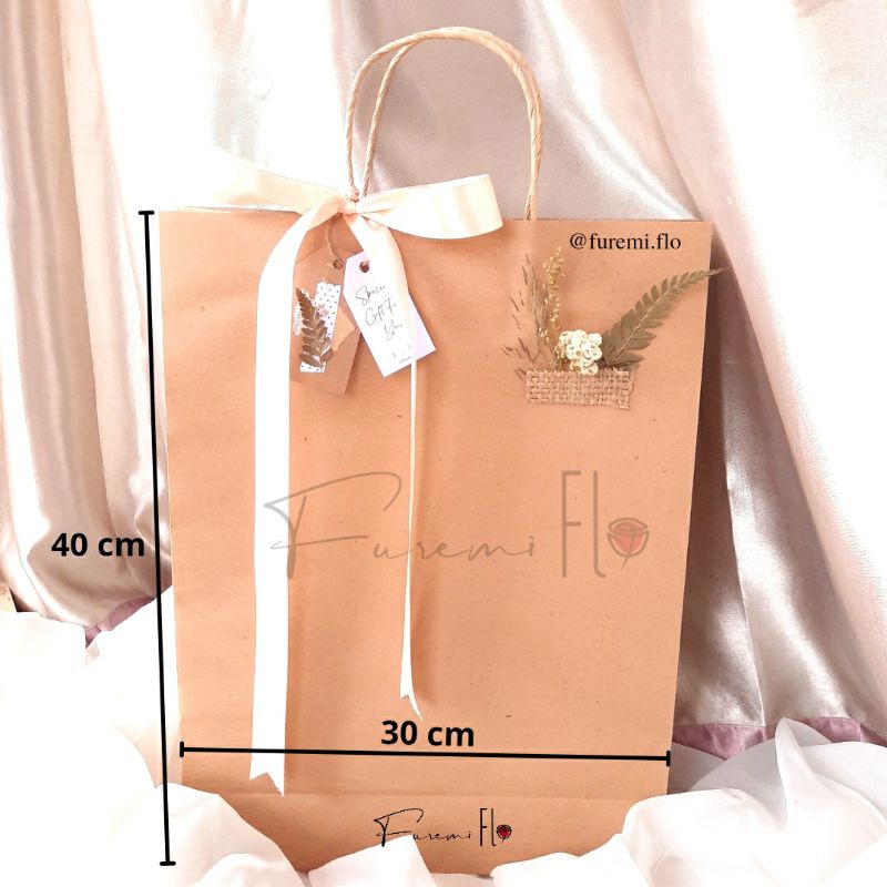 Jual Paperbag Rustic | Paper bag Aesthetic | Paperbag bunga | Shopee ...
