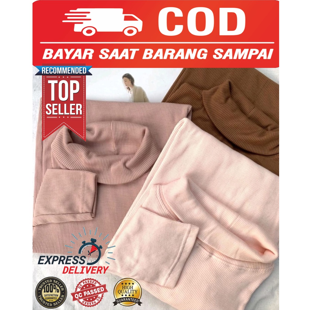 Jual Kaos Rib Kerah Tinggi Premium Lengan Panjang Unisex - Kaos Rib ...