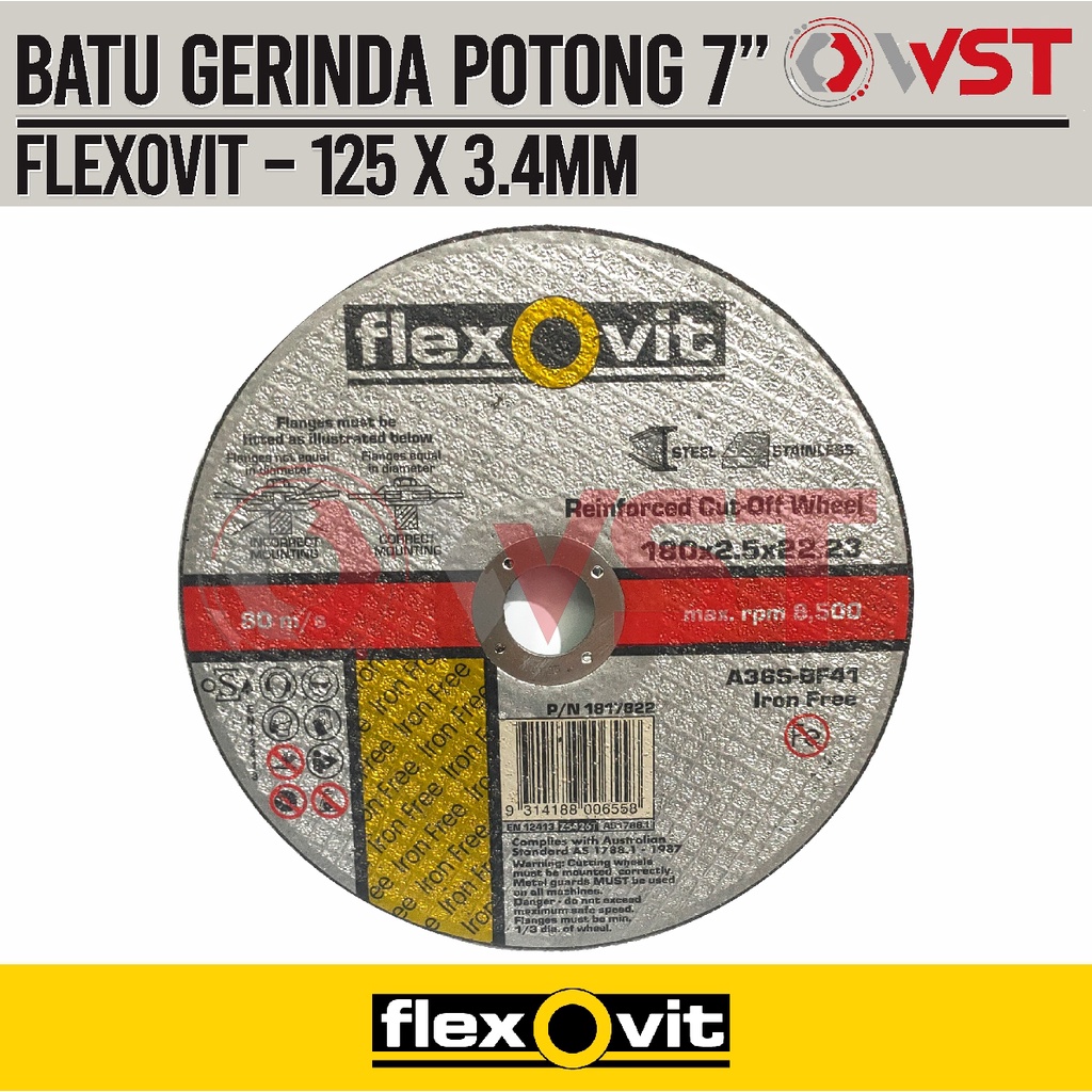 Jual Flexovit Batu Gerinda Potong 7inch / Batu Potong 7x2.5 / 7" 7in ...