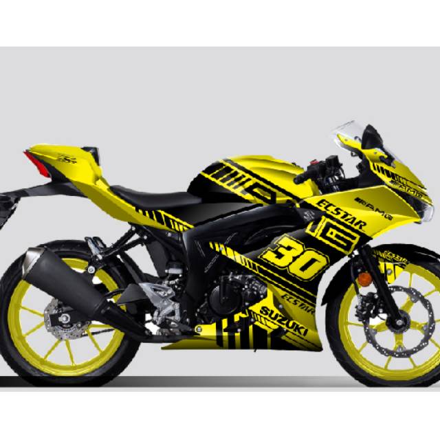 Jual Decal gsx R 150 AMG kuning hitam | Shopee Indonesia