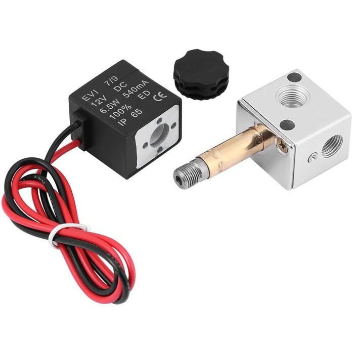 Jual Solenoid Valve Electric Pneumatic Air Valve 1/8" DC 12V 3-Way | Shopee Indonesia
