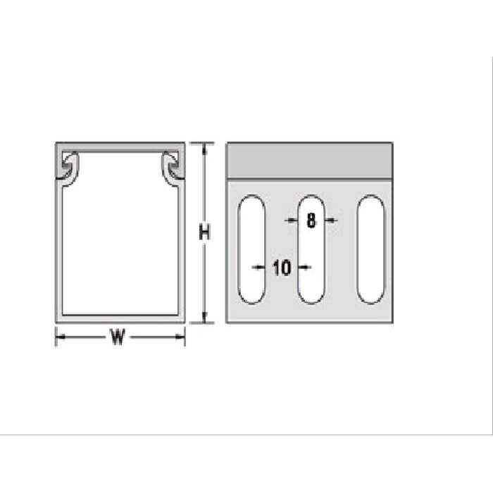 Jual KSS Wiring Duct 60x60-2M/Cable Duct KSS 60x60 Grey /KSS Duct VDC ...