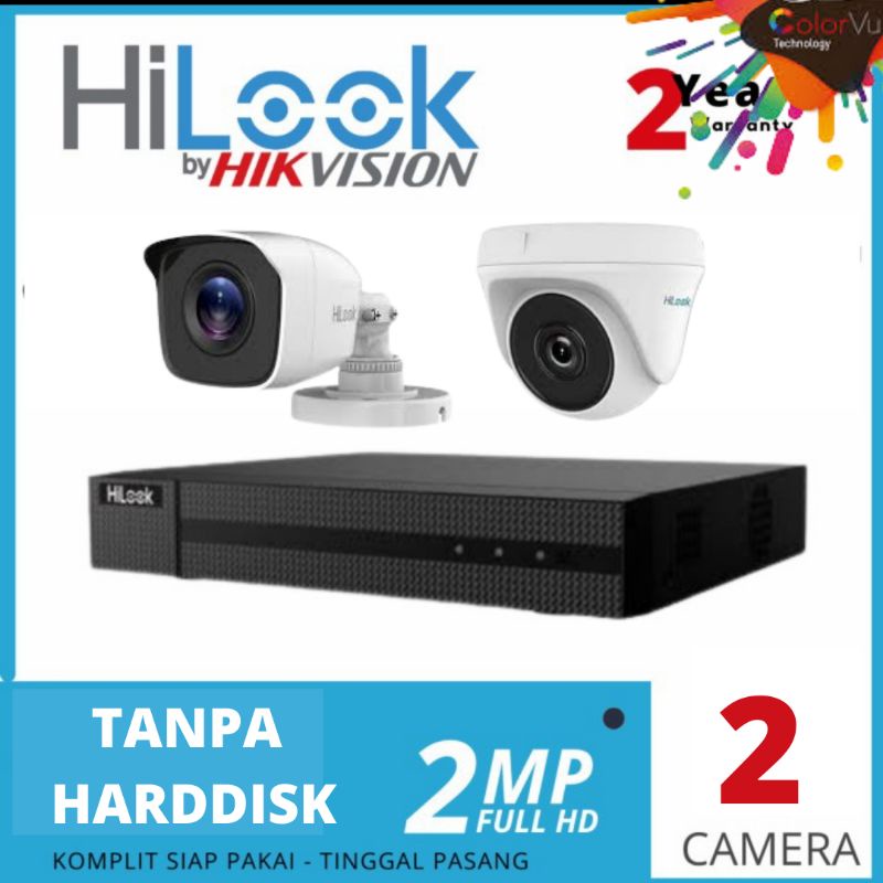 Jual PAKET CCTV CAMERA 2MP COLOURVUE 4CH 2 CAMERA | Shopee Indonesia