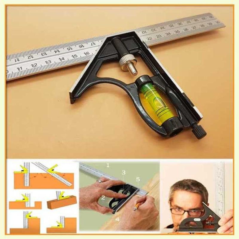 Jual Alat Siku tukang Siku Geser dengan Waterpas | Shopee Indonesia