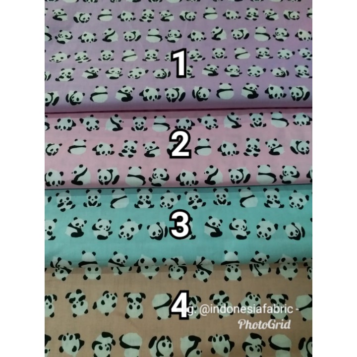 Jual Kain Bahan Meteran Katun Jepang Tokai Senko Motif Panda | Shopee ...