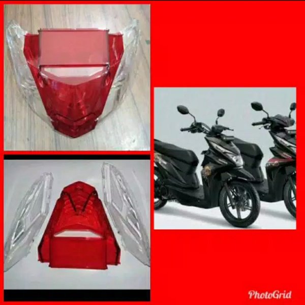 Jual Mica kaca lampu stop belakang plus sen Beat Eco Beat Street Beat ...