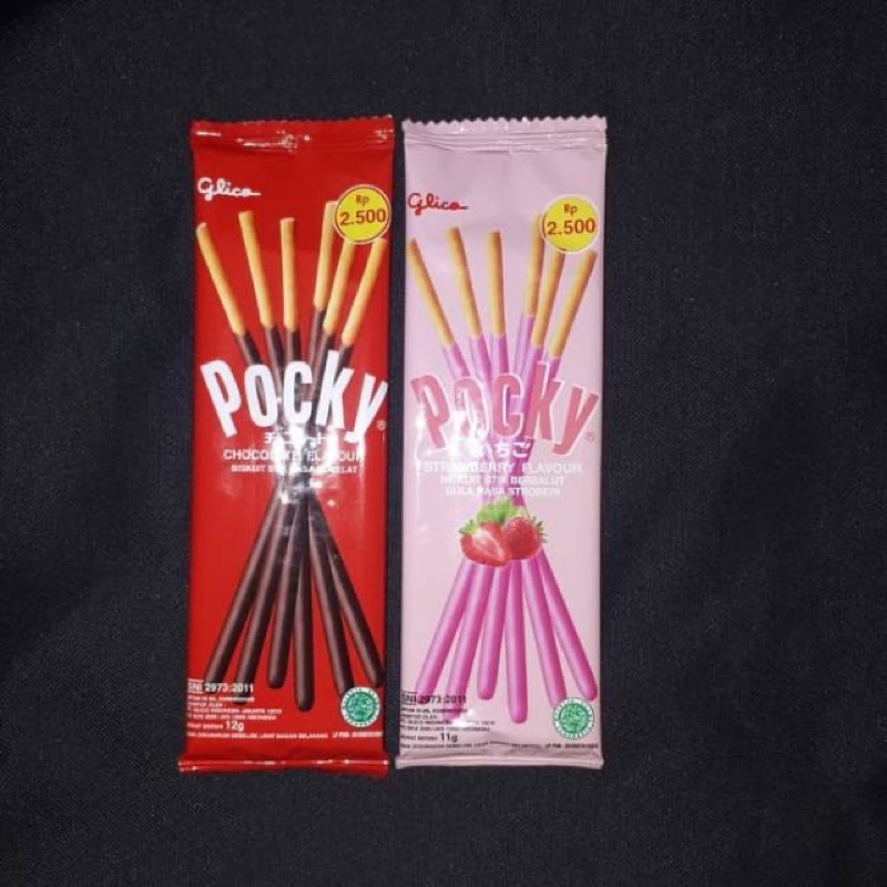 Jual GLICO POCKY SACHET SATUAN 1PCS COKLAT STRAWBERRY SNACK MAKANAN ...