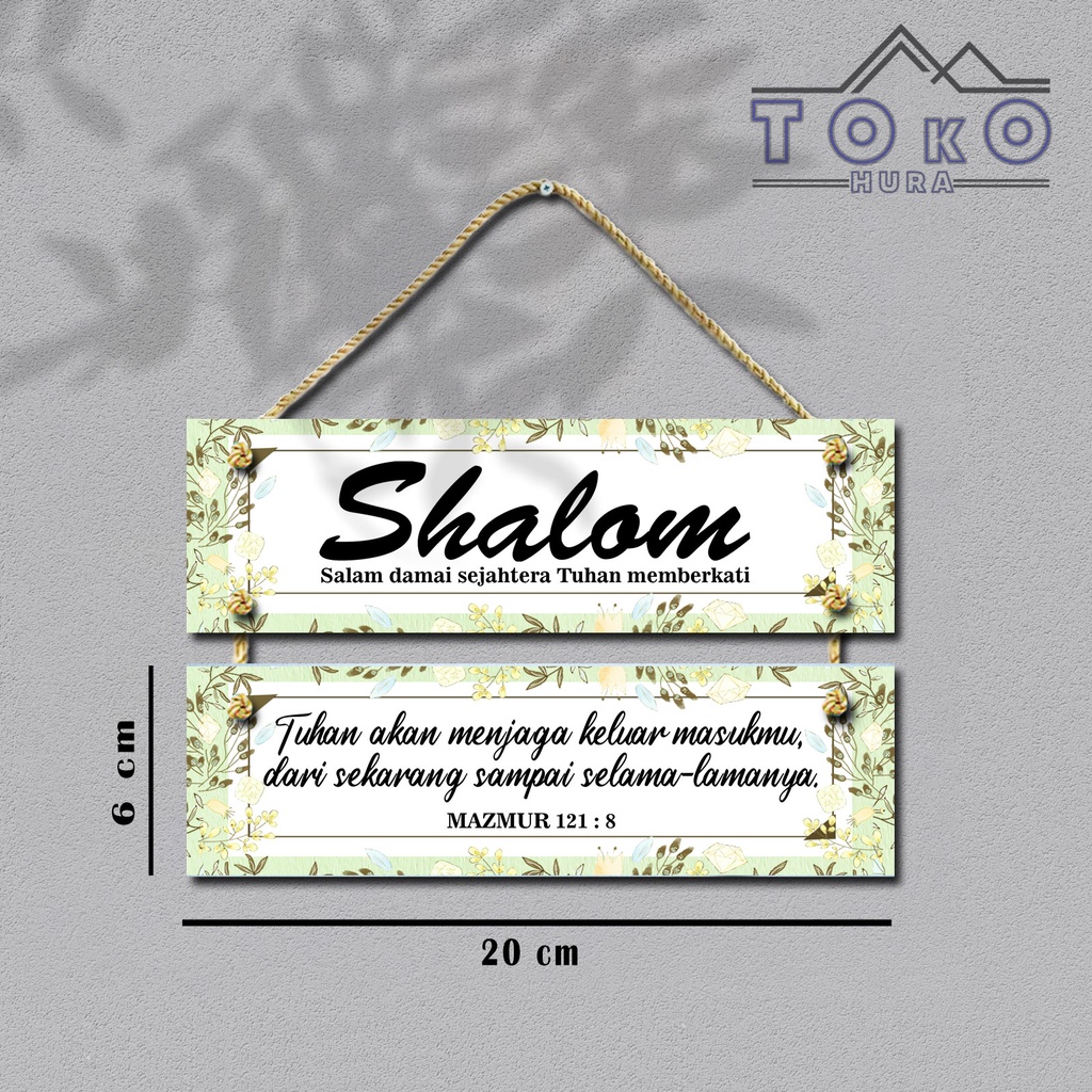 Jual Toko Hura / Poster Hiasan Kristen Ucapan Shalom / Syalom Pintu ...