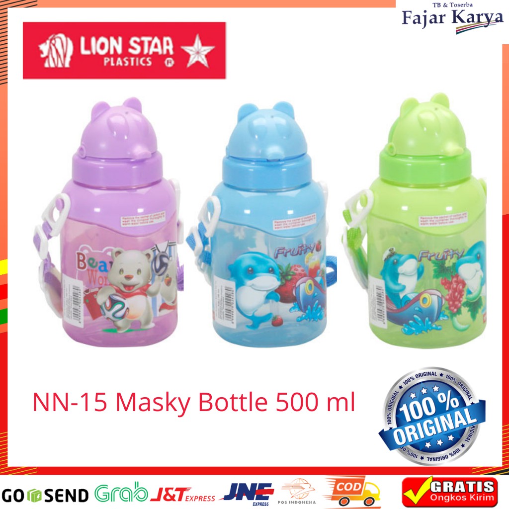 Jual BOTOL AIR ANAK MASKY 500 ML LION STAR | Shopee Indonesia