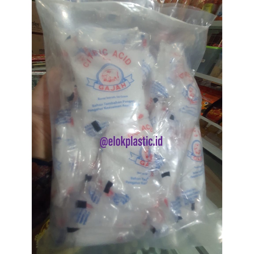 Jual Citric Acid / Sitrun Cap Gajah Kemasan 1 Pak (1 pak isi 20 pcs ...