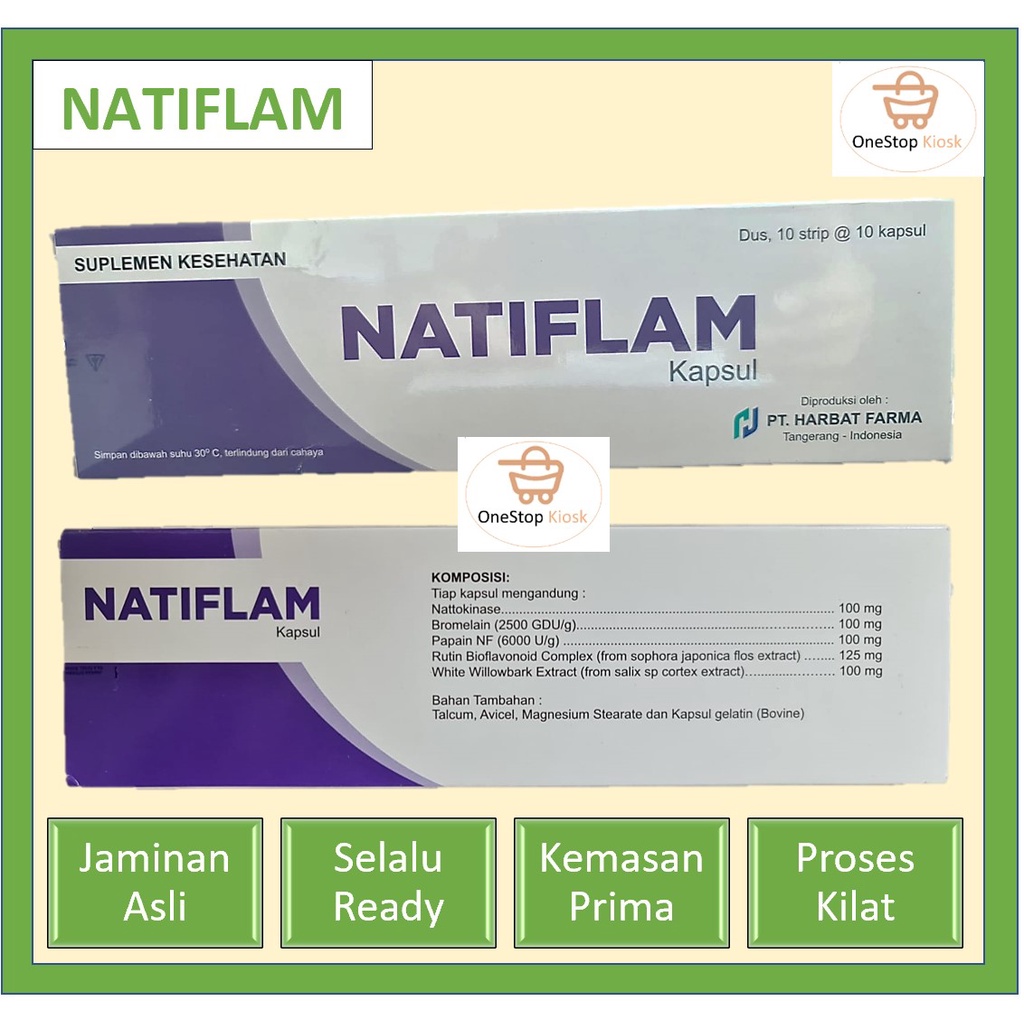 Jual Natiflam - Membantu sirkulasi darah - 1 strip isi 10 tablet | Shopee Indonesia