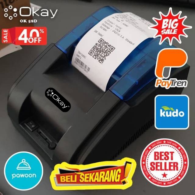 Jual OKAY OK 58D Printer Bluetooth Printer thermal mini Printer kasir ...