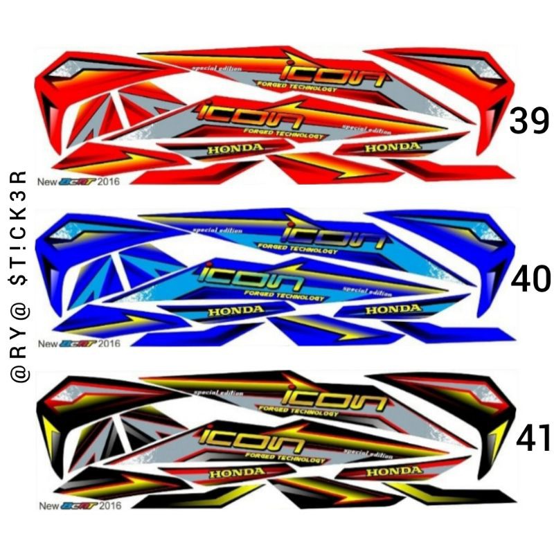 Jual Striping Beat Fi 2016 2017 2018 2019 F1 New ESP Variasi Stiker ...