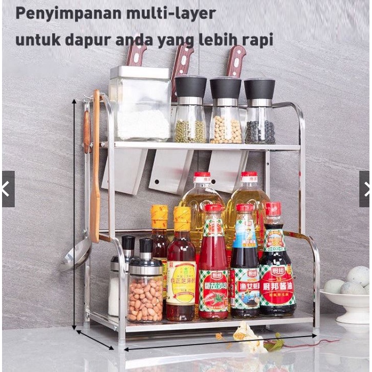 Jual Rak Bumbu Dapur Susun Stainless Steel Putar Berputar Serbaguna ...