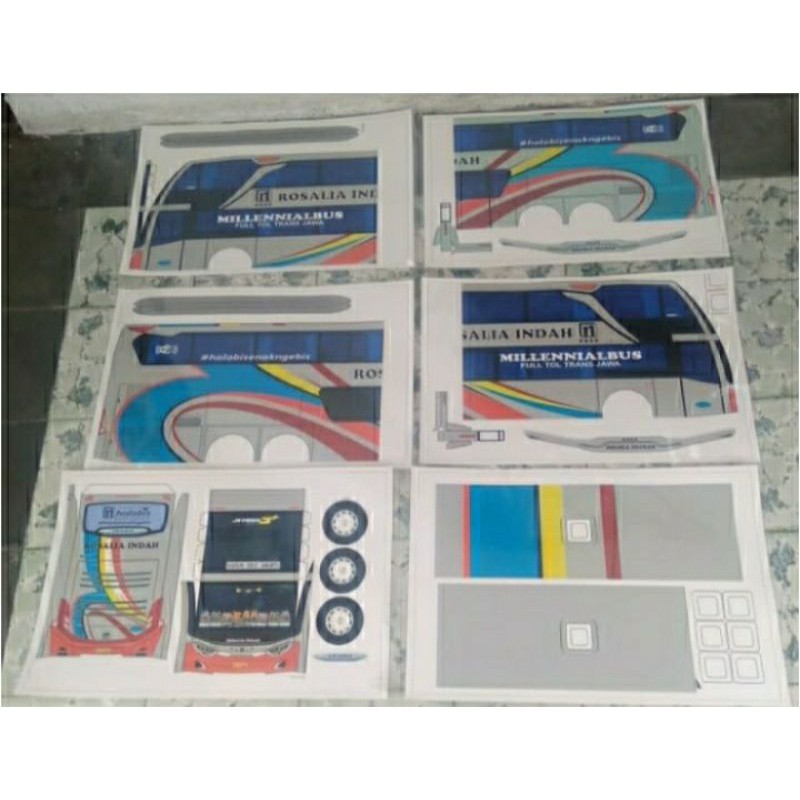Jual Lembaran Papercraft Bus ROSALIA INDAH DOUBLE DECKER Skala 1:20 JB3 ...