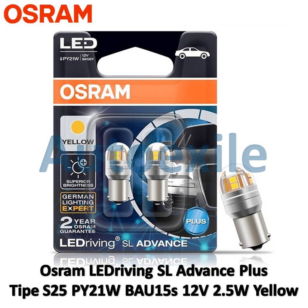 Jual Osram LED S25 PY21W BAU15s 12V Yellow Kuning Original Lampu Sein ...
