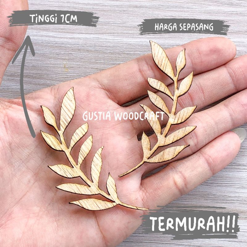 Jual READY STOCK Laser Cut sepasang daun | Dekorasi ornamen mahar ...