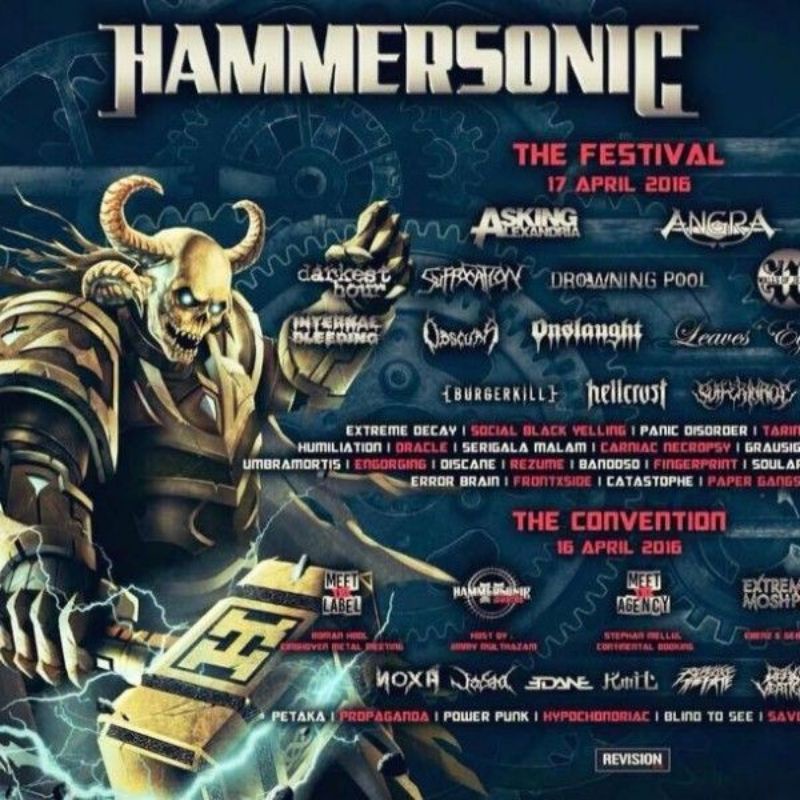 Jual HAMMERSONIC poster pamflet band punk metal cadas riot hiasan ...