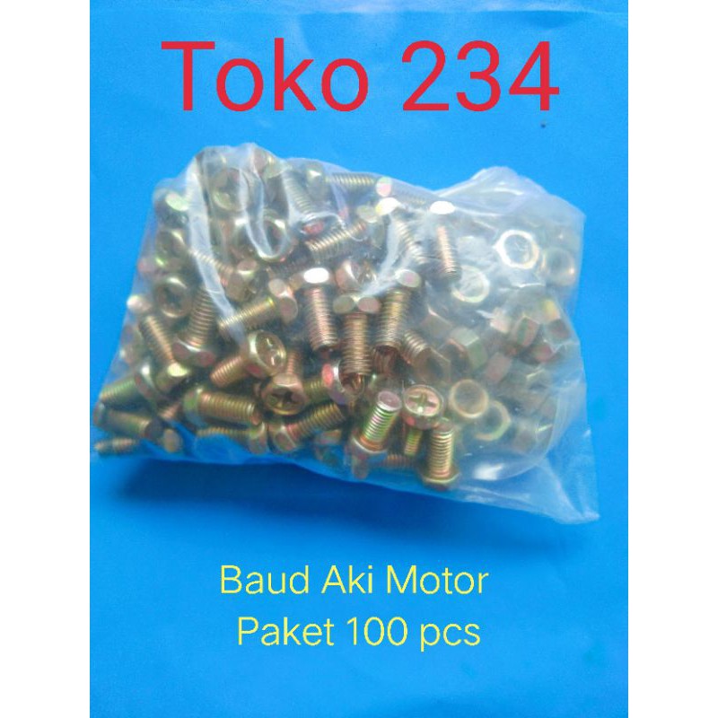 Jual Baud accu / Aki Motor M5 X 10 mm paket 100 pcs | Shopee Indonesia