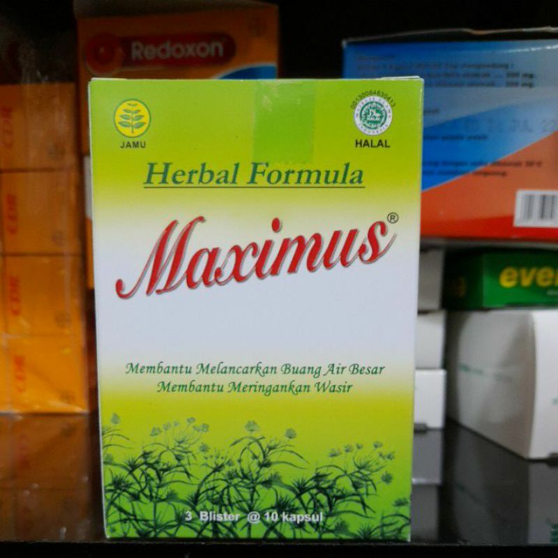 Jual Maximus Herbal Formula Box isi 3 Strip @ 10 Kapsul | Shopee Indonesia